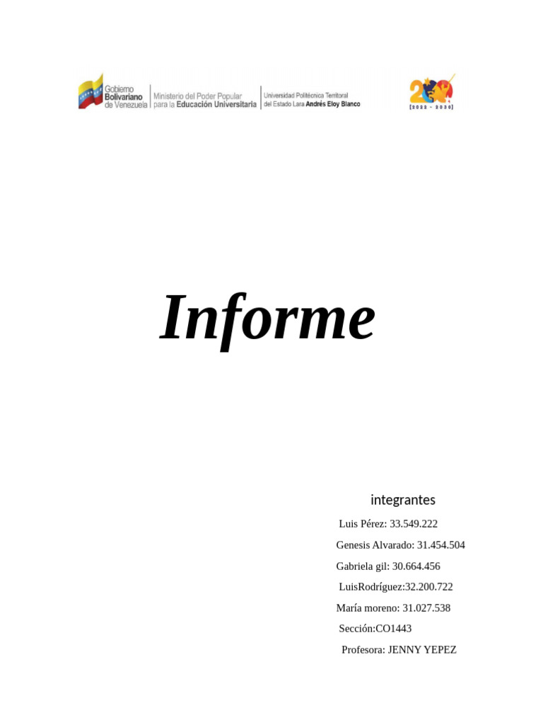 Informe | PDF | Vocal | Palabra