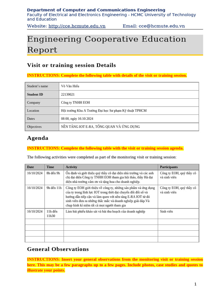 20231011-COOP Report-Template | PDF | Thought | Knowledge