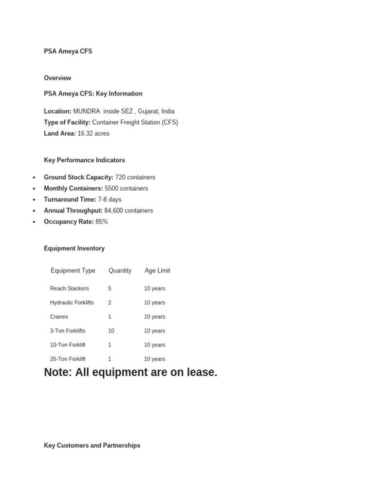 PSA Ameya CFS | PDF | Business