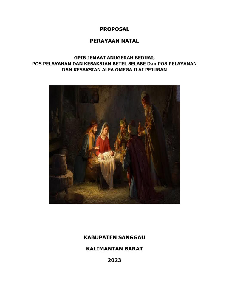 Proposal Perayaan Natal GPIB 2023 | PDF