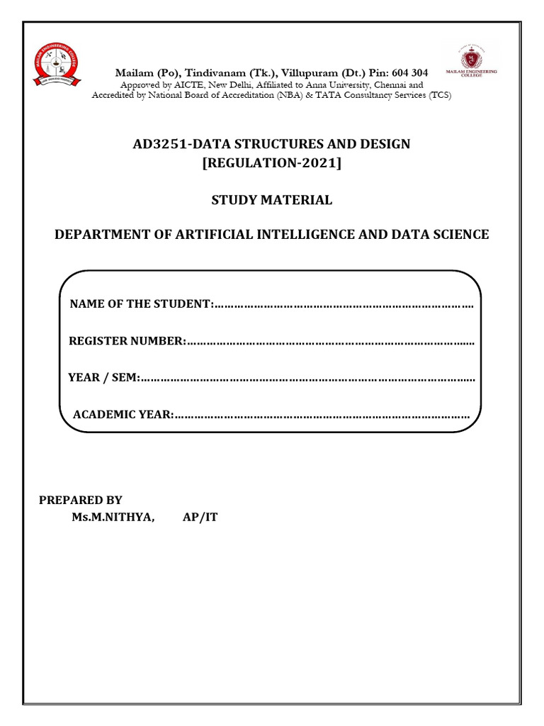 DSD Unit 1 27 | PDF | Class (Computer Programming) | Programming