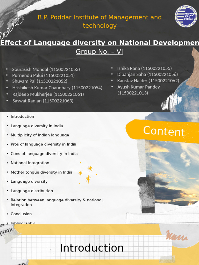 Group_6 presentation | PDF | Languages Of India | South Asia