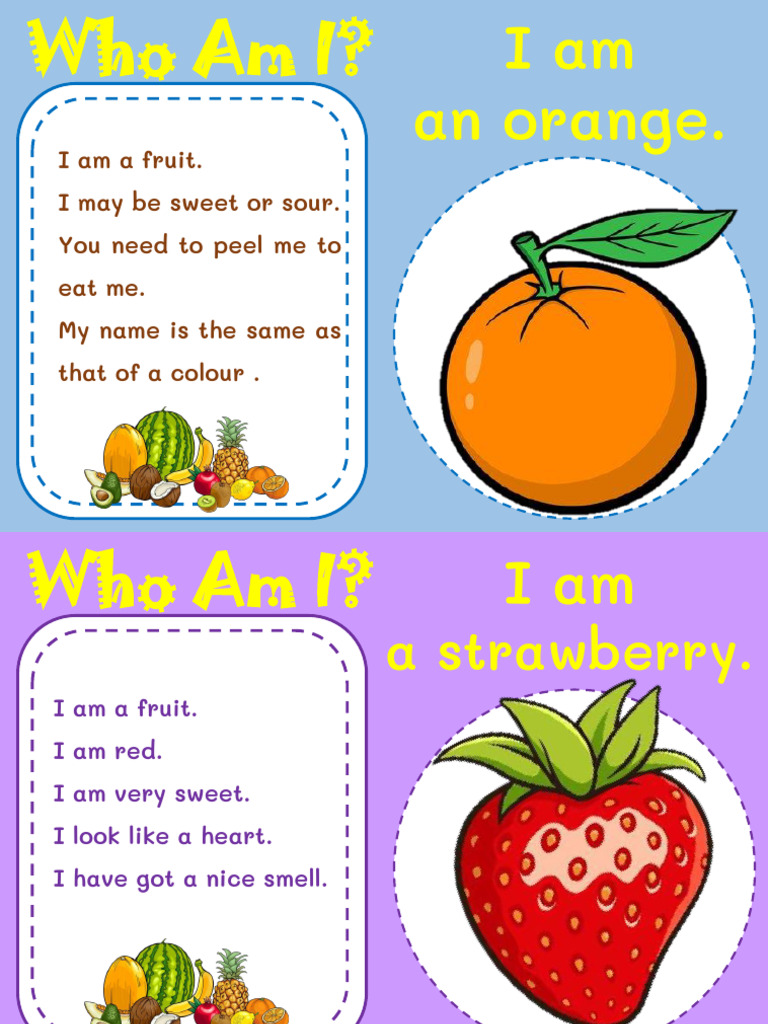 Who Am I (Fruit) | PDF | Cooking, Food & Wine | Wellness