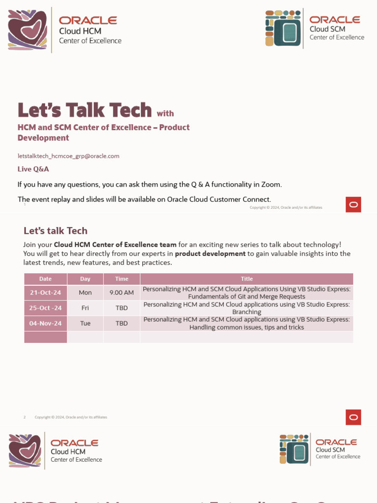UPDATED HCM - Let's Talk Tech Personalizing HCM and SCM Cloud Applications Using VB Studio ...