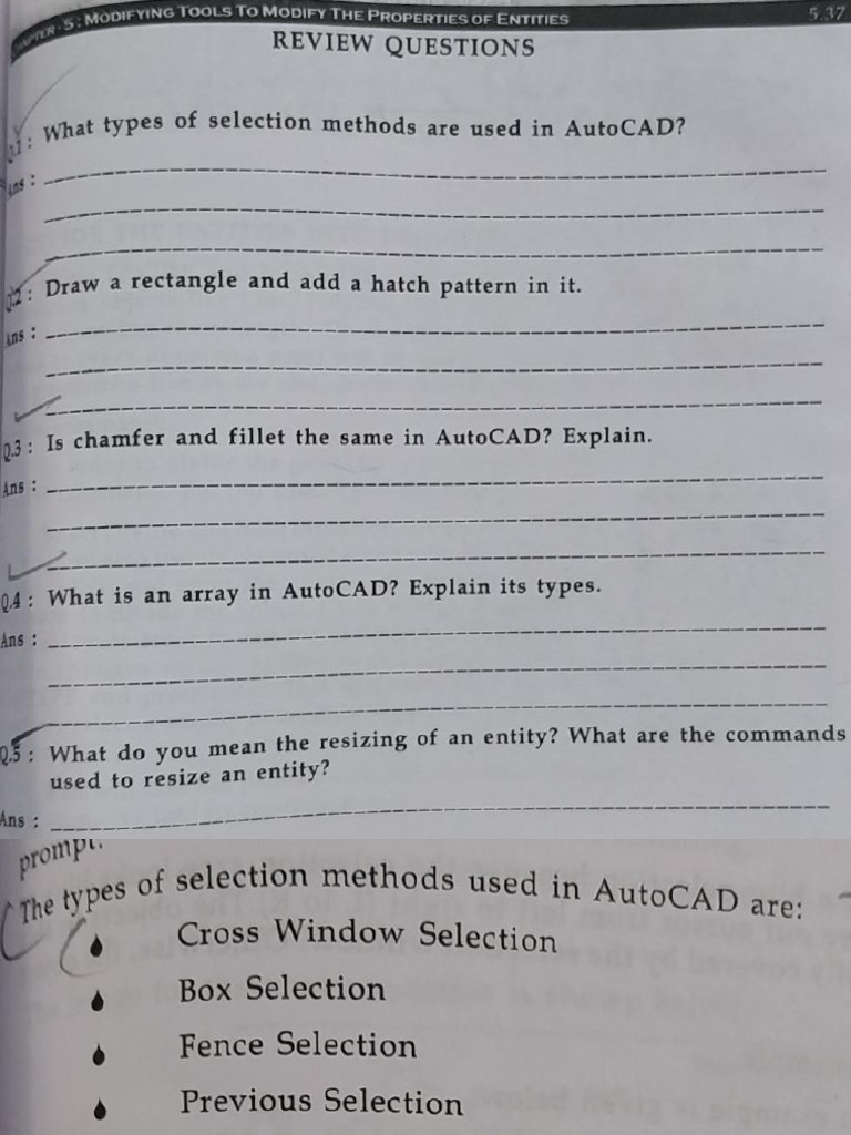 Auto Cad Answers | PDF