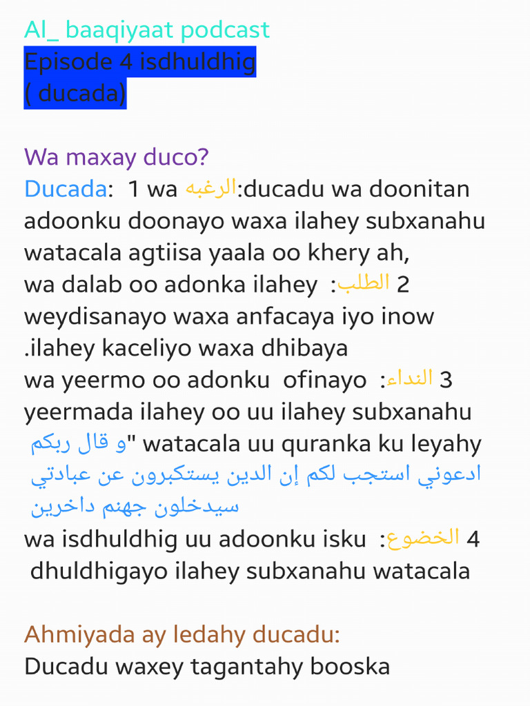 Episode 4 Iskudhuldhigid (Ducada) | PDF