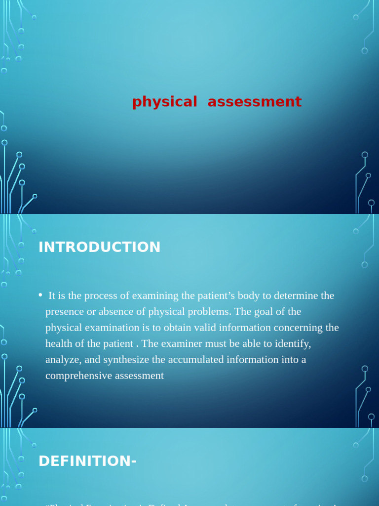 PPPT Physical Assessment | PDF | Physical Examination | Mouth