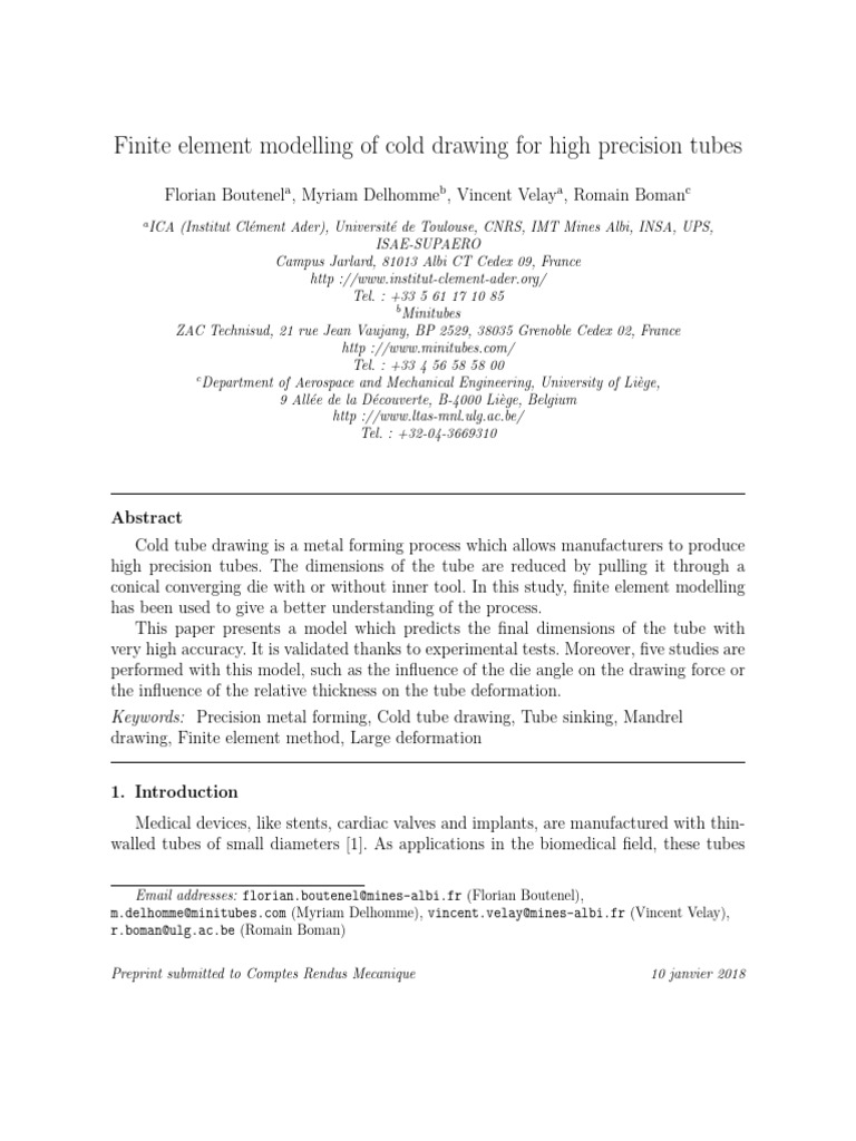 Computational Modeling Of Material Forming Processes Pdf Finite Element Method Geometry
