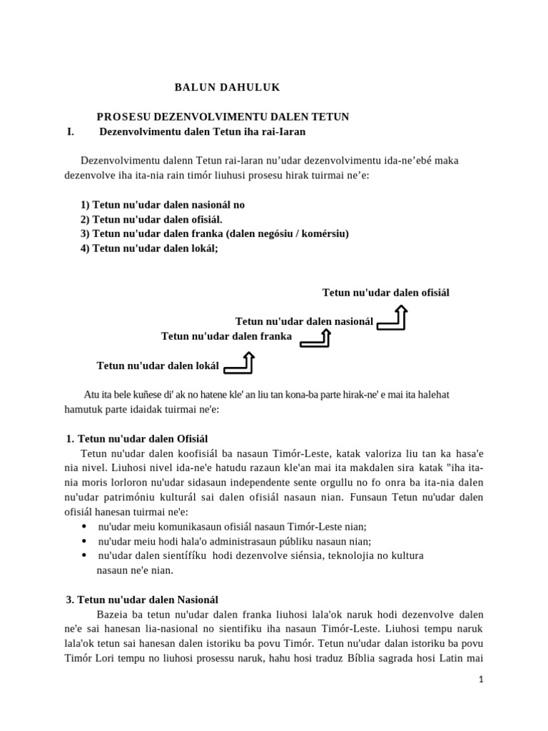 Desarrollo del Tetun en Timor-Leste | PDF | Lingüística | Indonesia