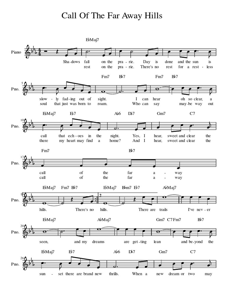 Call Of The Far Away Hills PDF