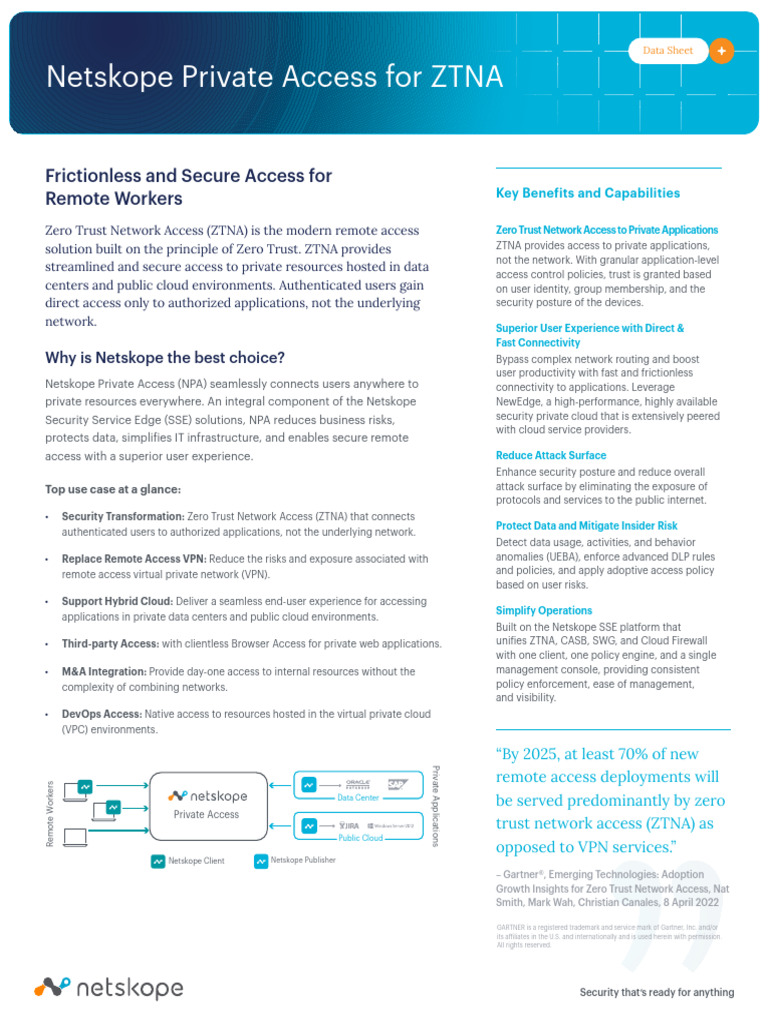 Netskope Private Access For Ztna | PDF | Cloud Computing | Computer Network