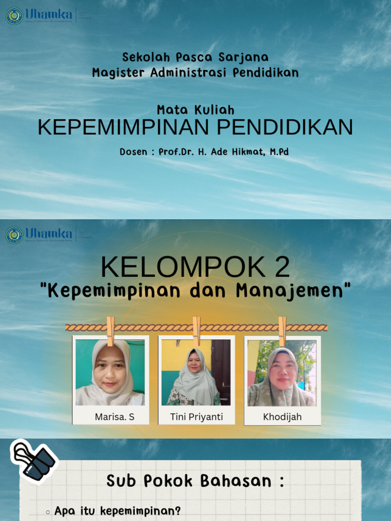 MK KP KEPEMIMPINAN DAN MANAJERIAL KEL.2.pptx - 20241018 - 181219 - 0000 | PDF