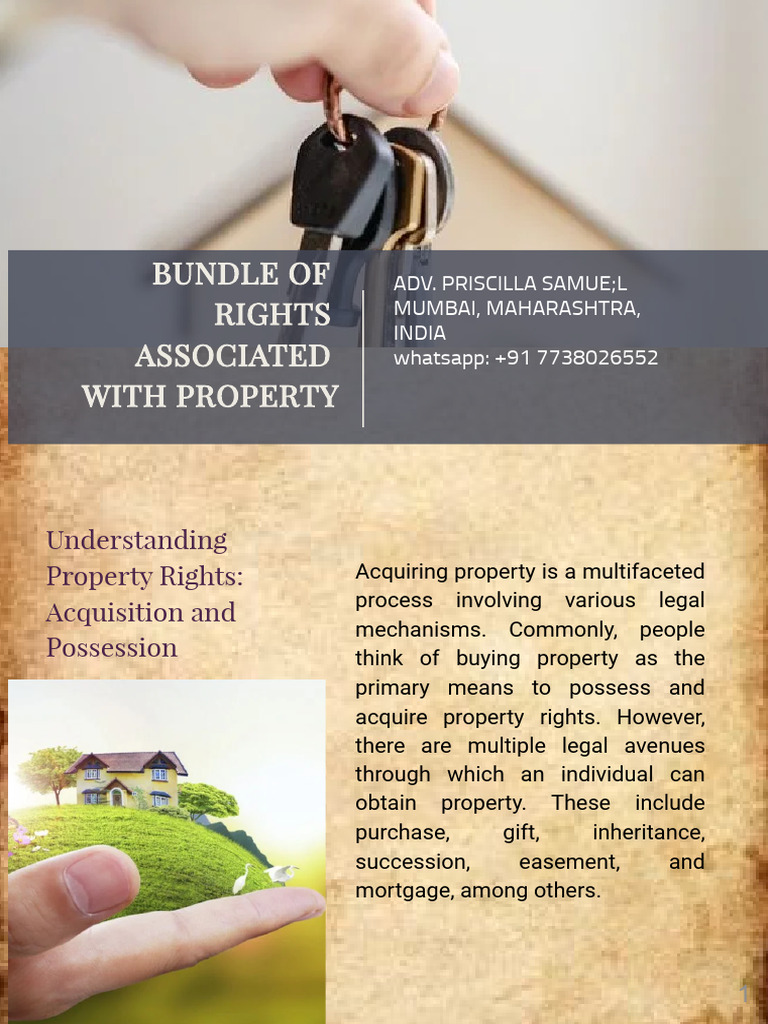 Bundle of Rights Associated With Property | PDF | Property | Mortgages