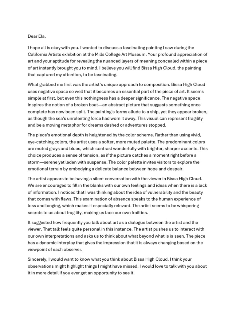 English- Letter assignment | PDF