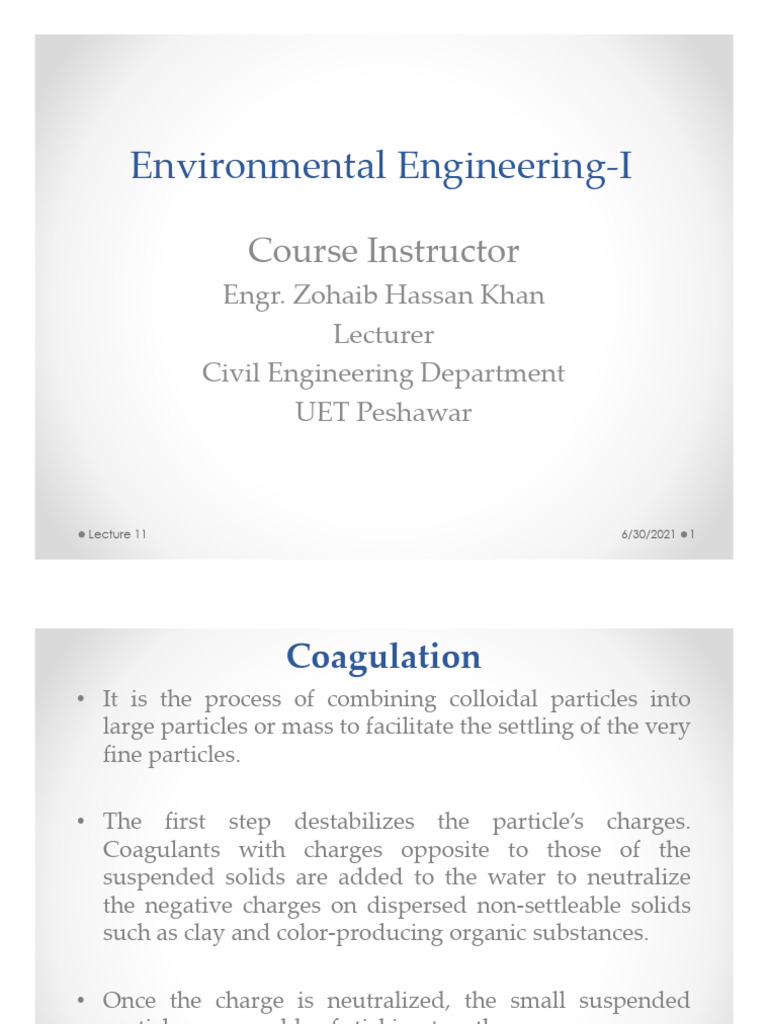 Environmental Engineering 1 F4 | PDF | Filtration | Environmental Engineering