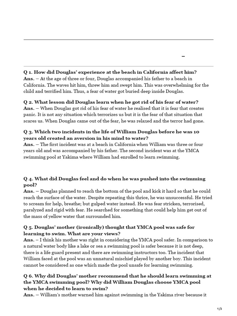 Chapter 3 Deep Water | PDF | Swimming | Fear Chapter 3 Deep Water | PDF | Swimming | Fear