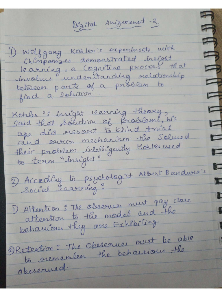 Digital Assignment 2 - Learning (Ananya) | PDF