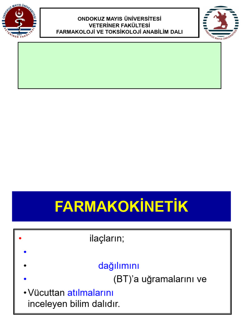 03 Farmakokinetik, temel kavramlar | PDF