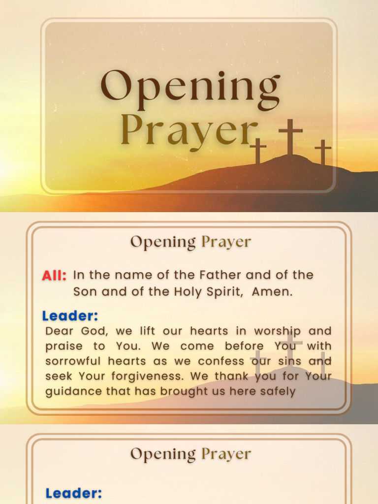Reled053 Group 1 - Opening Prayer | PDF