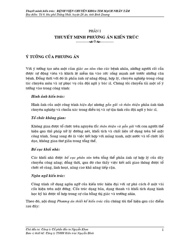 Thuyet Minh Kien Truc | PDF