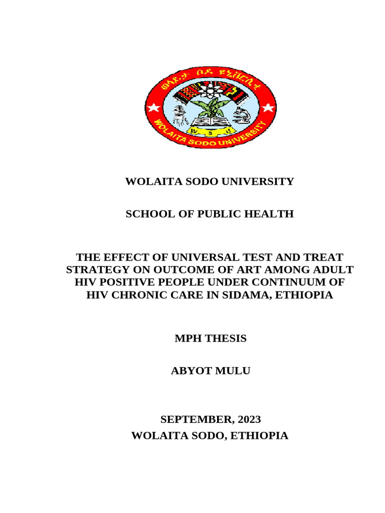The Effect of UTT On Outcome of ART in SIDAMA Region, Ethiopia | PDF ...