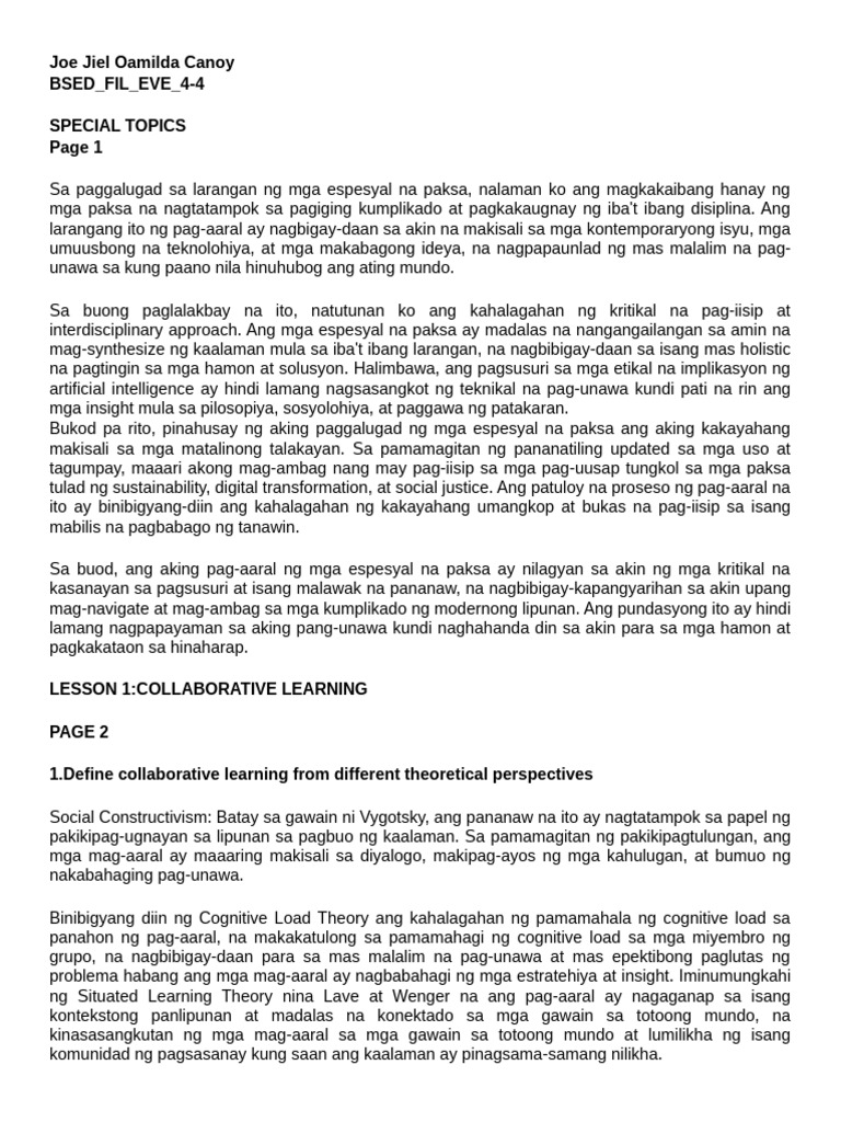 Canoy | PDF