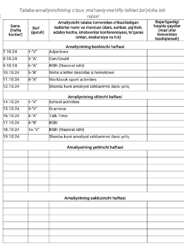 Kundalik | PDF