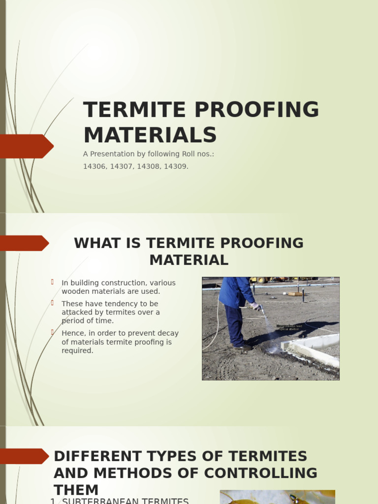 Effective Termite Proofing Methods | PDF | Wood | Soil