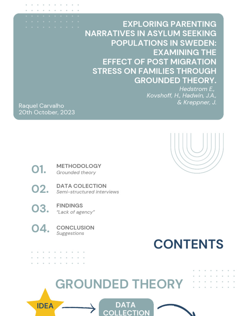 Exploring Parenting Narratives in Asylum Seeking Populations in Sweden Examining The Effect of ...