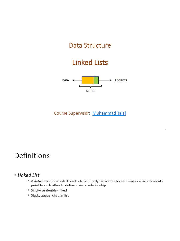 Understanding Linked Lists in Data Structures | PDF | Pointer (Computer Programming) | Software ...