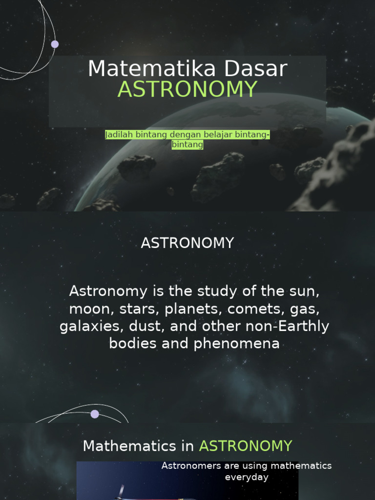 Matematika Dasar Astronomy | PDF | Astronomy | Stars