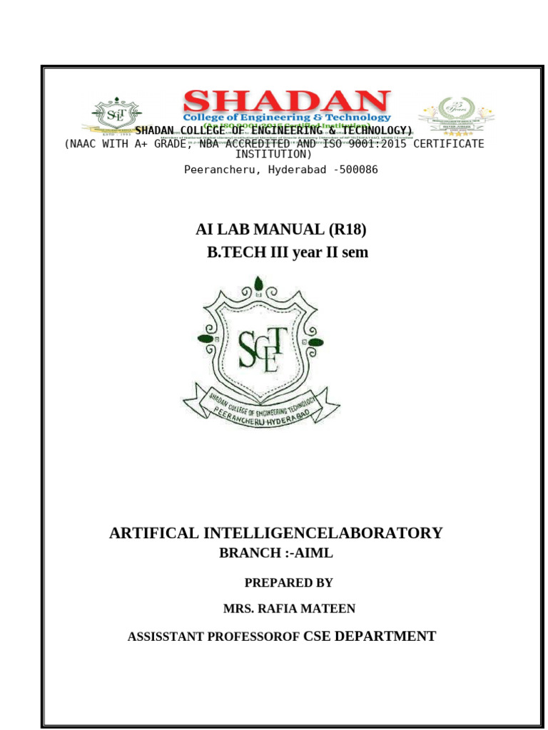 Ai Lab Manual 123 | PDF | Computing | Programming Paradigms