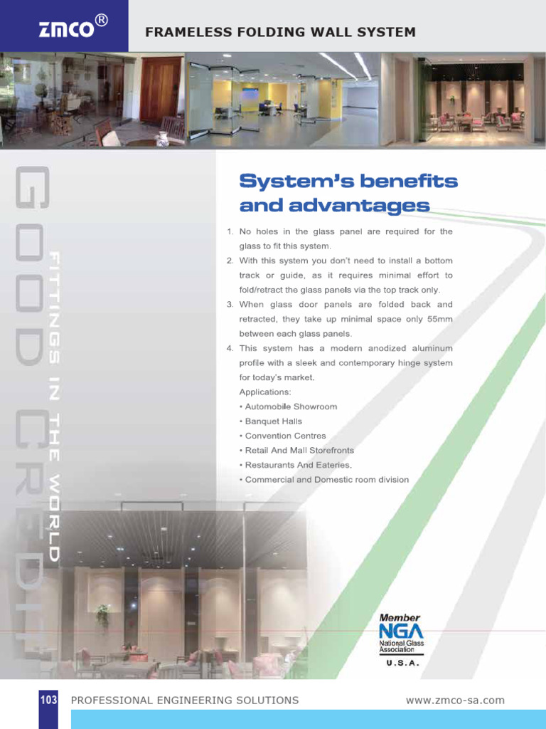 Frameless Folding Wall System: Professional Engineering Solutions | PDF ...