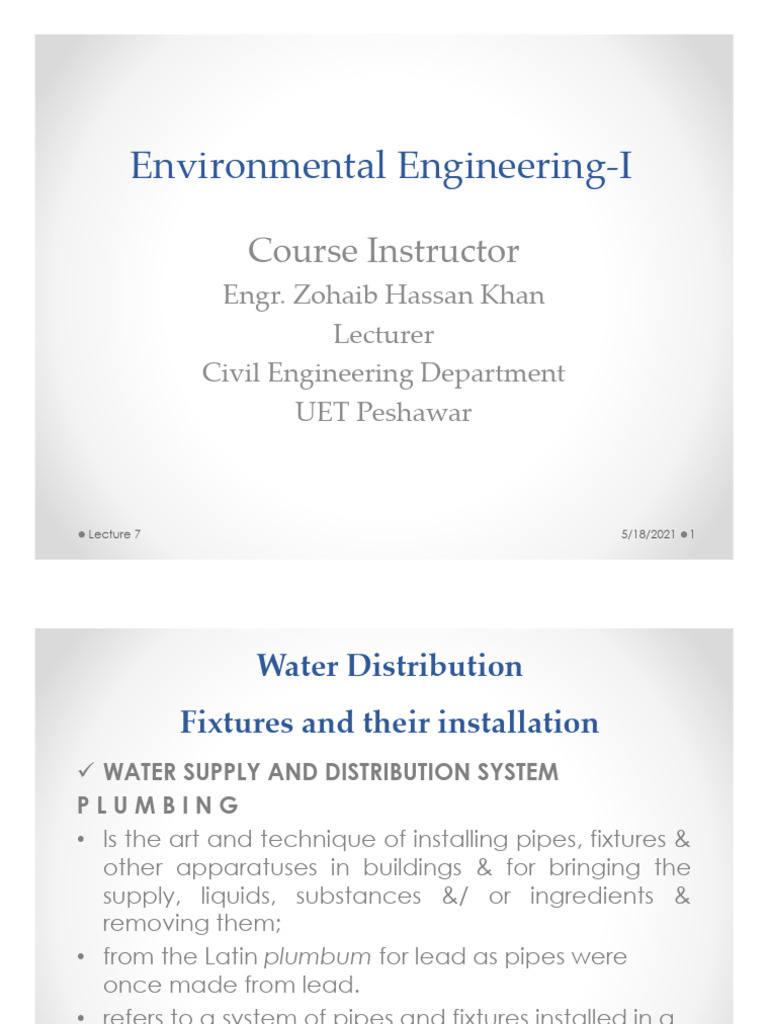 Water Distribution Systems Overview | PDF | Valve | Tap (Valve)