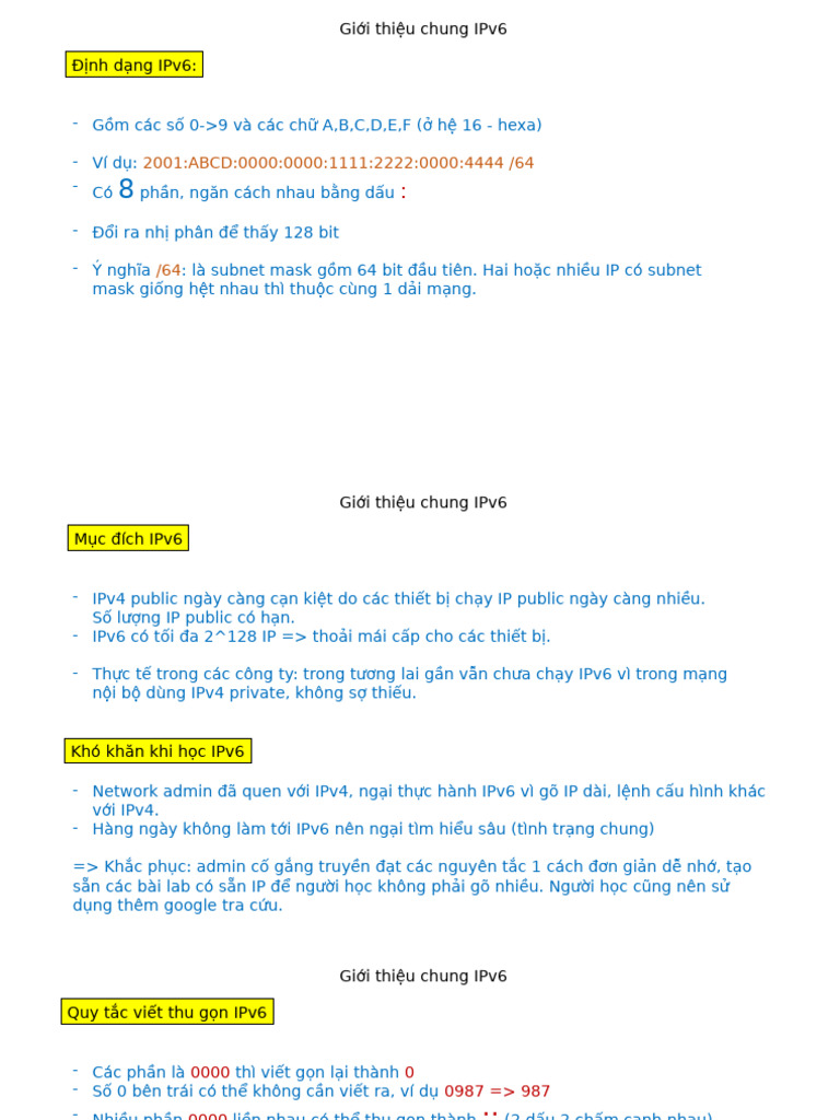 1 Overview Ve Ipv6 | PDF