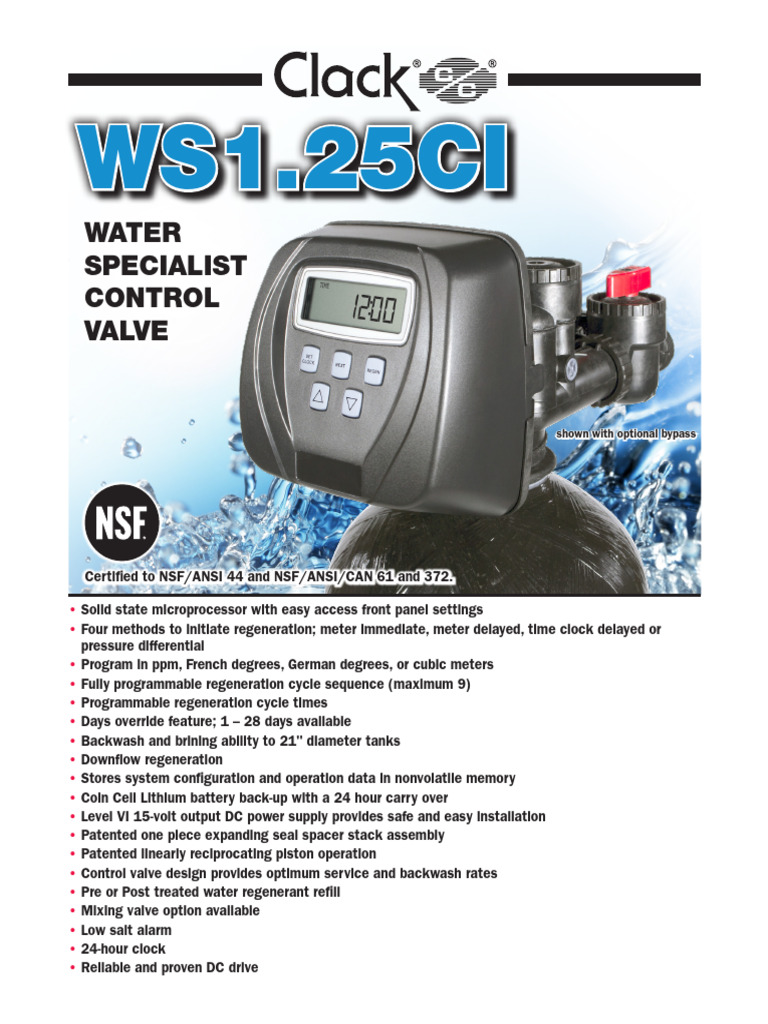WS1.25 CI | PDF | Valve | Flow Measurement