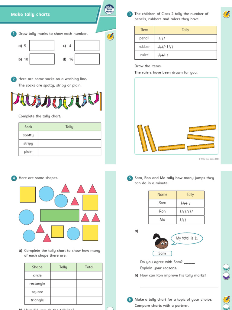 W10 G1 Make Tally Charts | PDF | Teaching Methods & Materials
