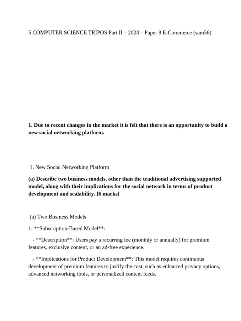 5 Computer Science Tripos Part II | PDF | Authentication | E Commerce