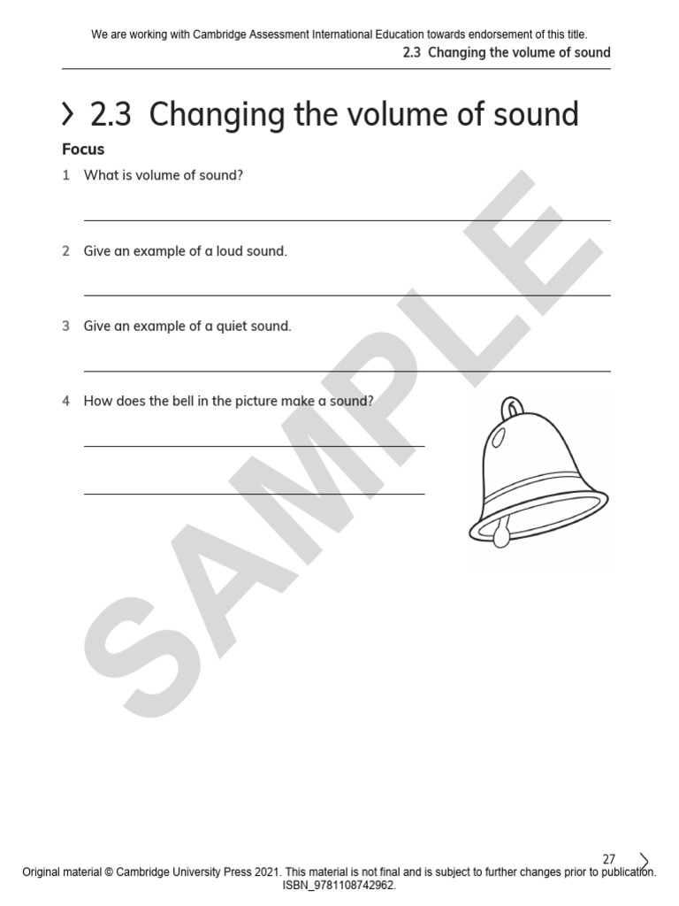 3.3 Changing Volume of sound | PDF | Hearing