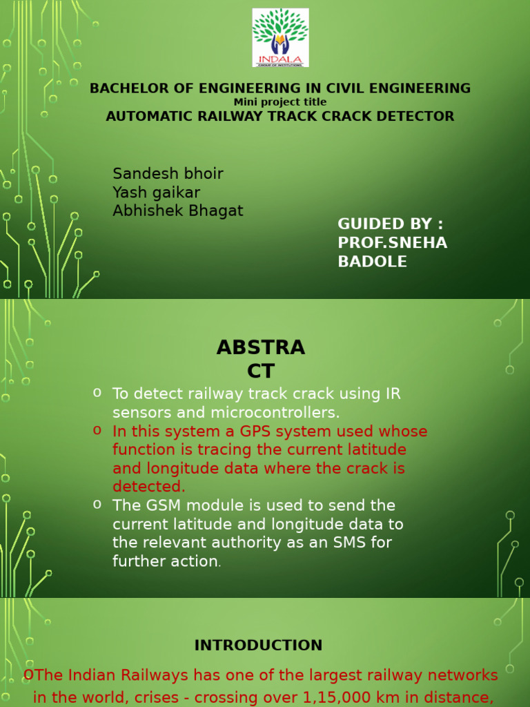 Railway Track Crack Detection | PDF | Rail Transport | Microcontroller