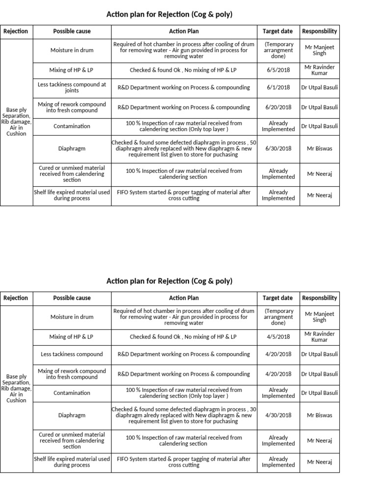 Action Plan | PDF | Industrial Processes