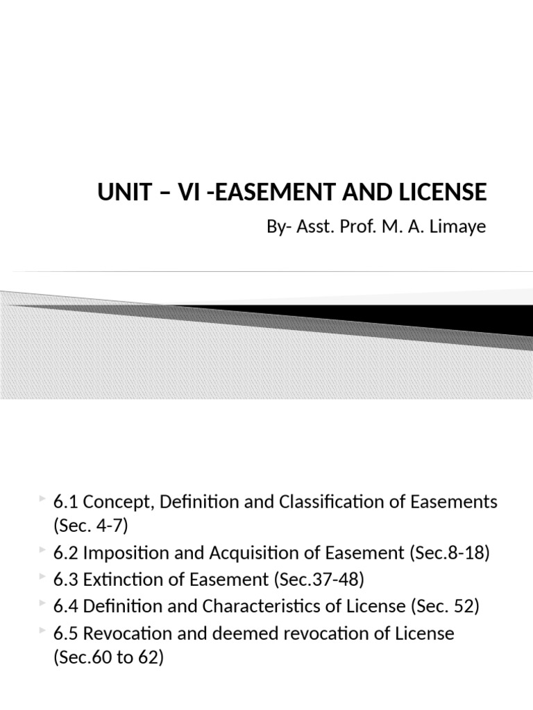 Understanding Easements and Licenses | PDF | Easement | Land Law
