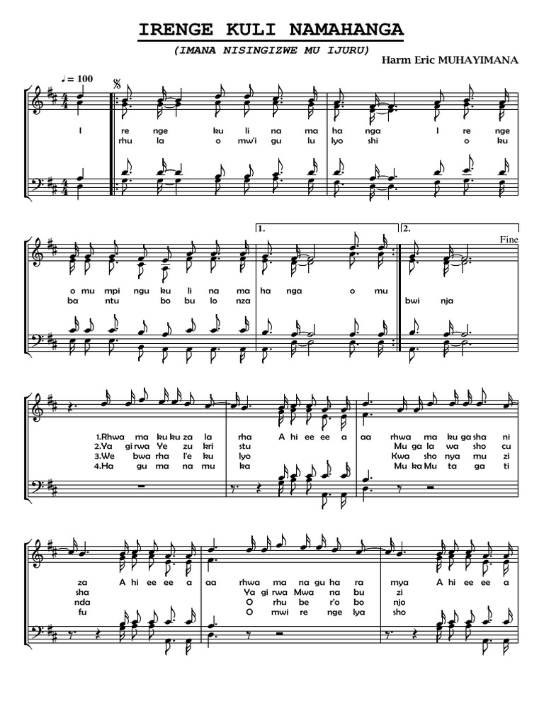 Irenge Kuli Namahanga | PDF