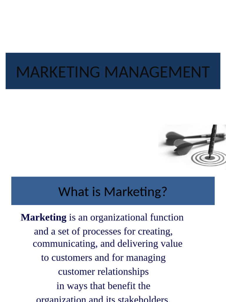 Marketing Management - 1 | PDF | Marketing | Customer