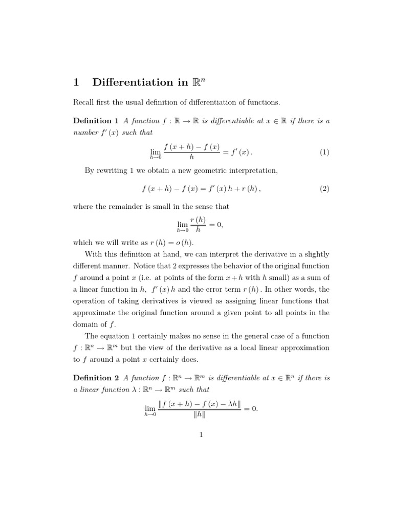 Multivariatecalculus | PDF | Derivative | Function (Mathematics)
