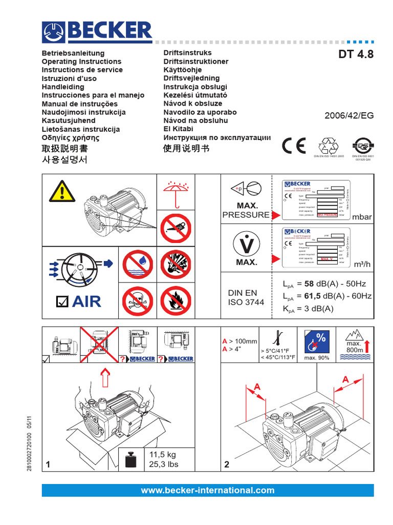 Instrukcja Obsługi: Pressure Mbar | PDF