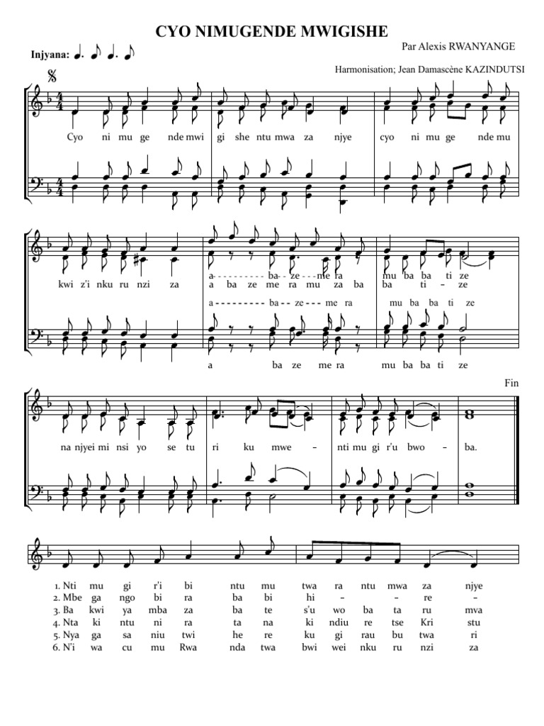 CYO NIMUGENDE MWIGISHE (Par Alexis RWANYANGE) | PDF