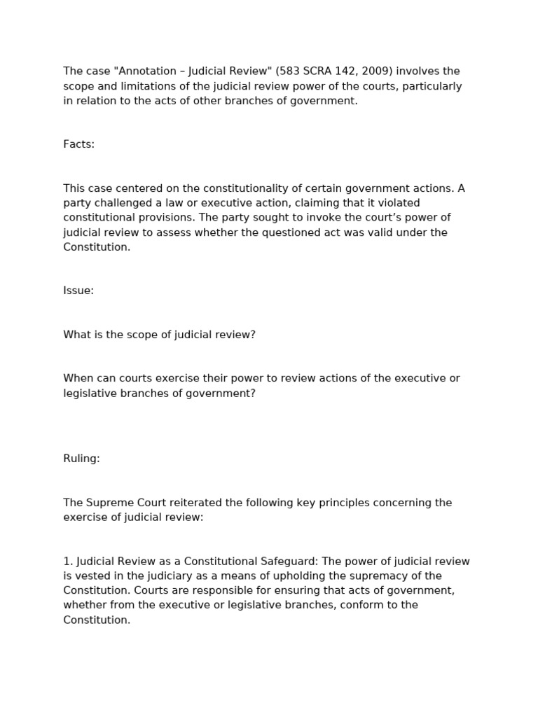 Annotation - Judicial Review | PDF | Judicial Review | Judiciaries