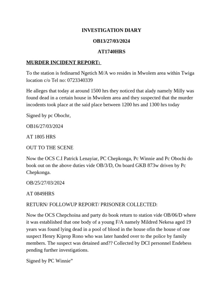 Investigation Diary | PDF | Religion & Spirituality