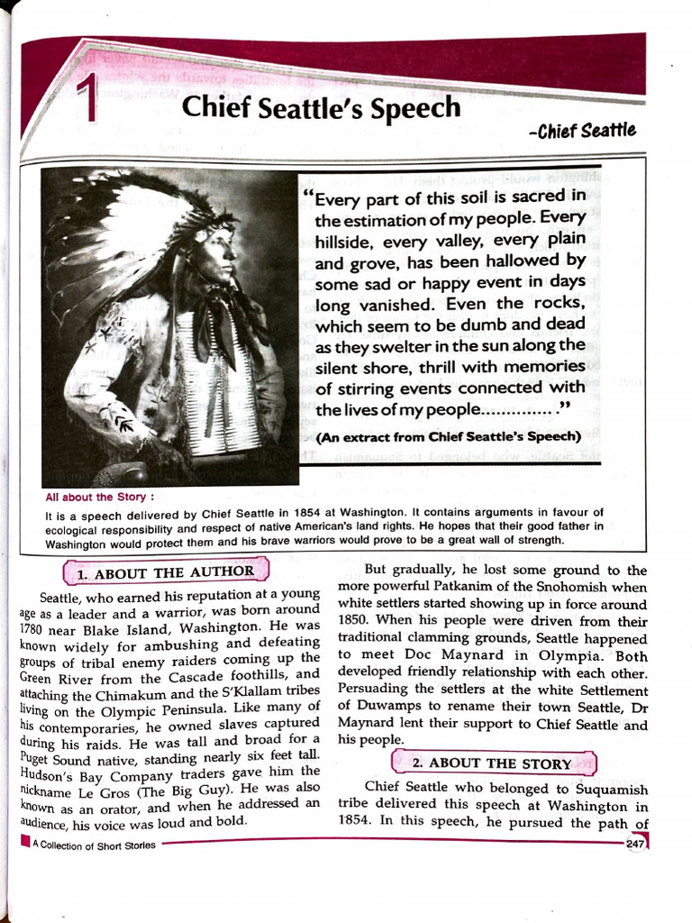 Chief Seattle's Speech | PDF